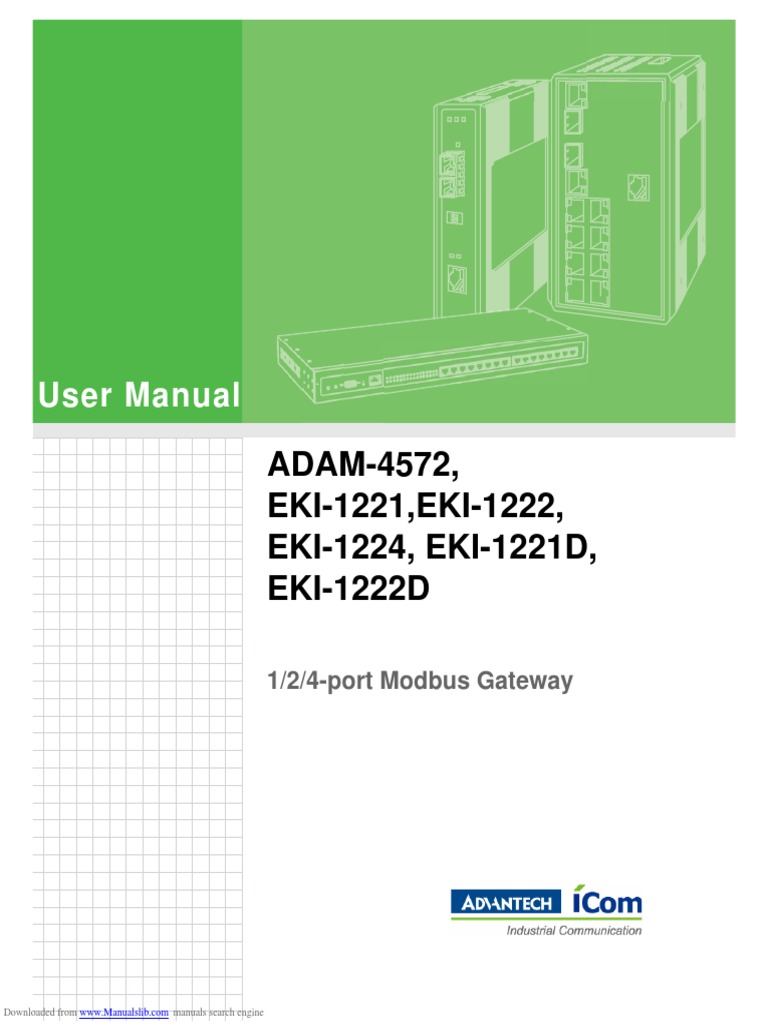 User Manual: ADAM-4572, EKI-1221, EKI-1222, EKI-1224, EKI-1221D, EKI-1222D | PDF | Transmission ...