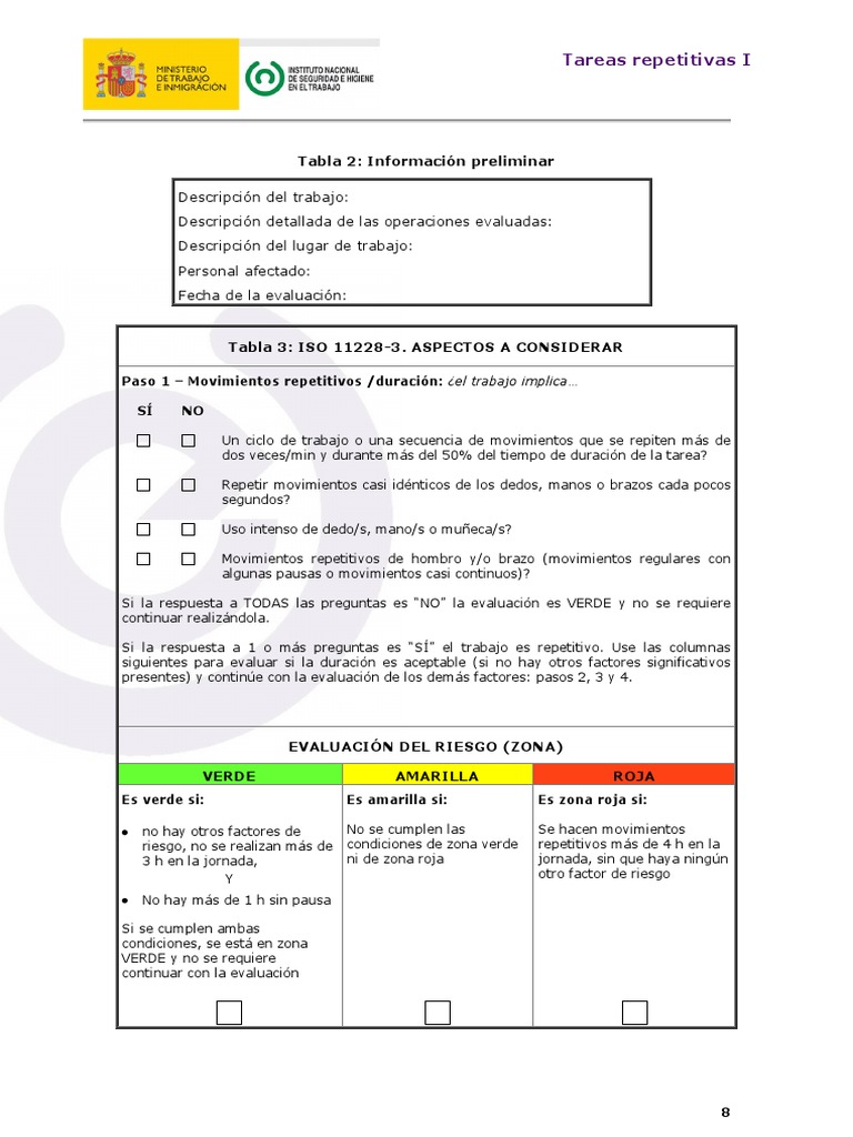 Check List Iso 11228-3 | PDF | Naturaleza