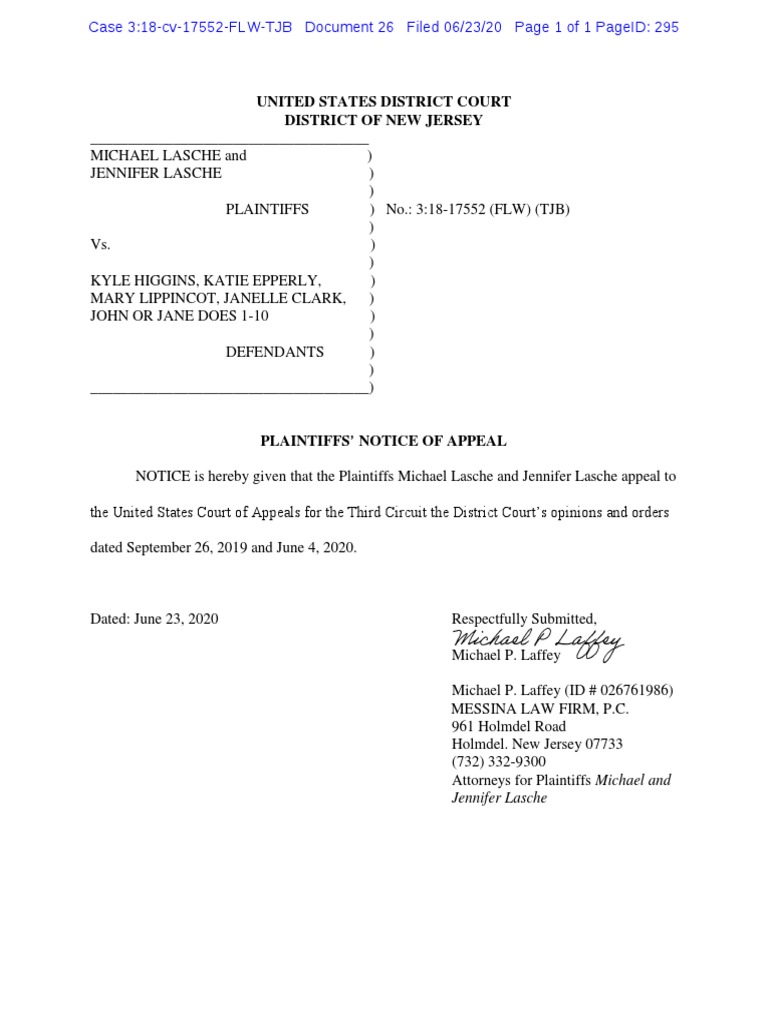 Notice of Appeal | PDF | Law | Politics