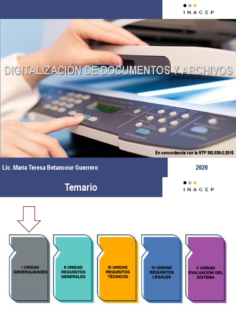 Curso de Digitalizacion de Documentos - Introduccion y Modulo 1 | PDF ...