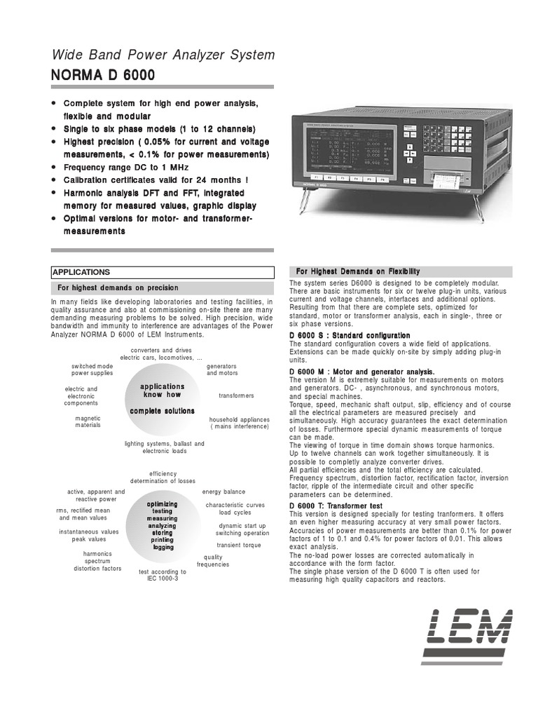 Norma D 6000 Norma D 6000 Norma D 6000 Norma D 6000 Norma D 6000 ...