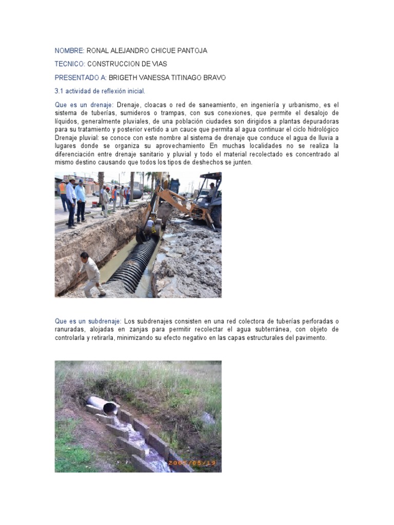 Actividades de Reflexion Inicial | PDF | Drenaje | Ambiente Actividades de Reflexion Inicial | PDF | Drenaje | Ambiente