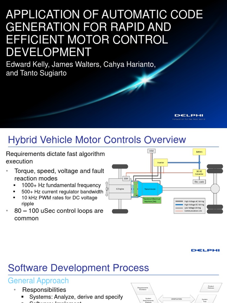 Application of Automatic Code Generation For Rapid Efficient Motor ...