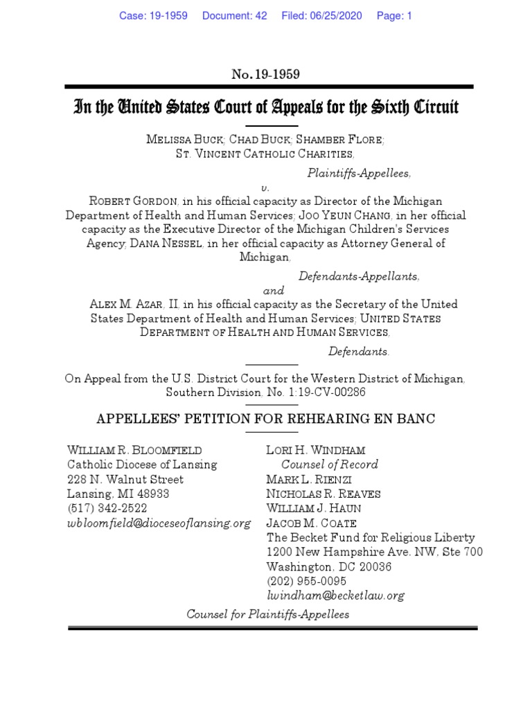 In The United States Court of Appeals For The Sixth Circuit: Plaintiffs ...