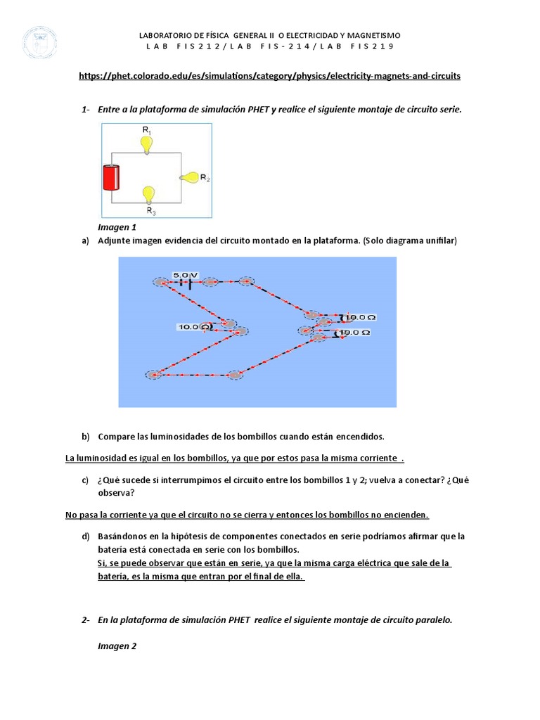 Practica 2 Circuitos en Serie-Paralelo | PDF | Electricidad ...