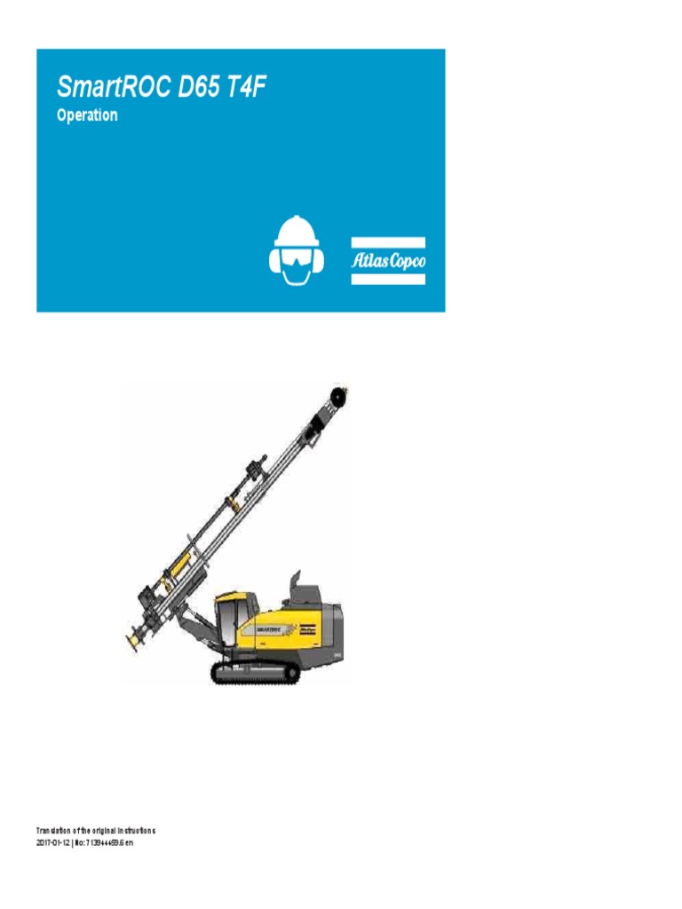 Operation SmartROC D65 Tier 4 Final | PDF | Drilling Rig | Engines