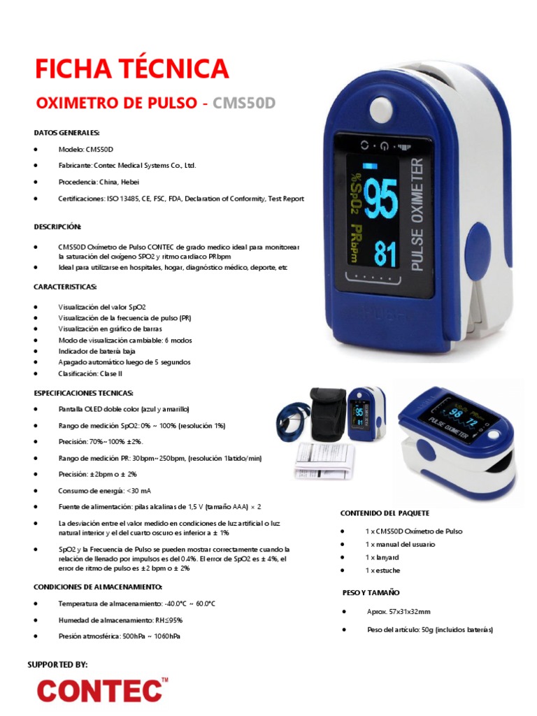 Pulsioximetro Contec | PDF