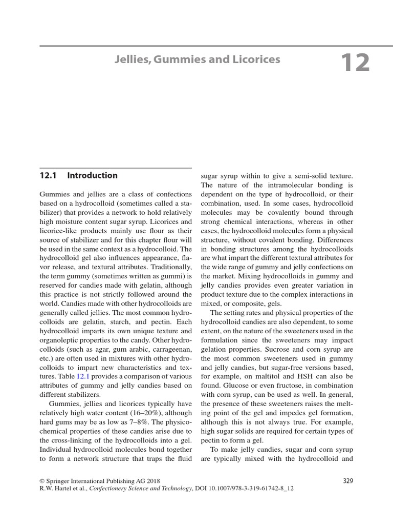 Jellies, Gummies and Licorices | PDF | Gelatin | Starch