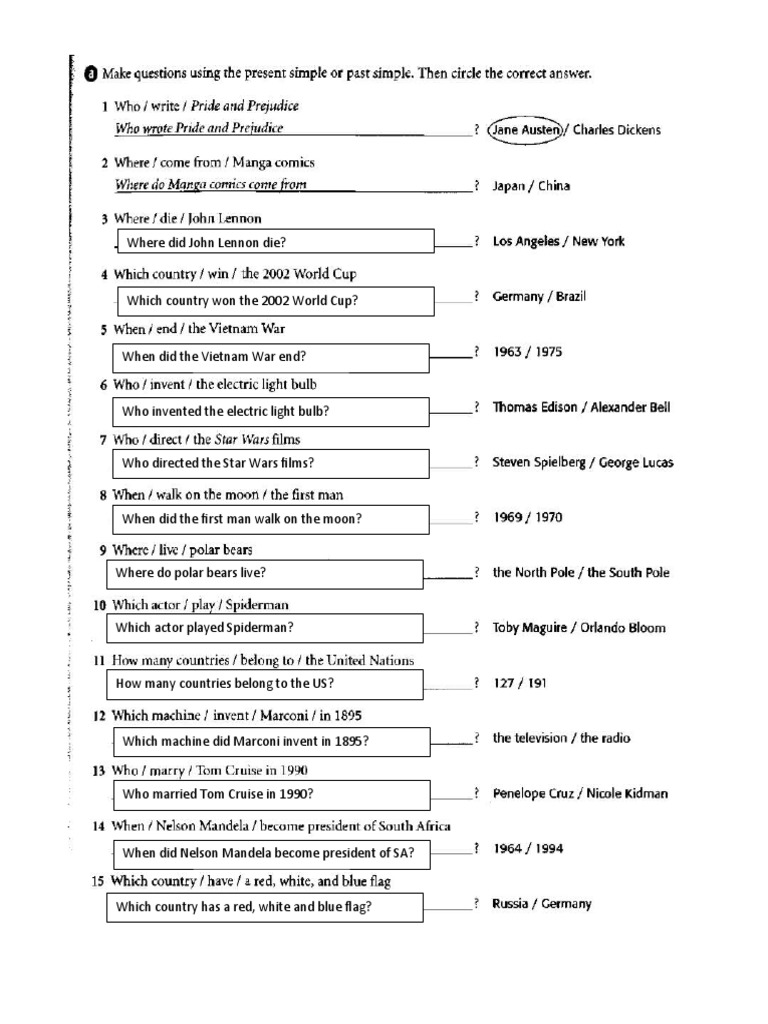 1A - Grammar About Subjet and Object Questions | PDF