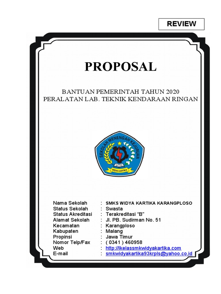 Proposal Bantuan Alat TKR | PDF