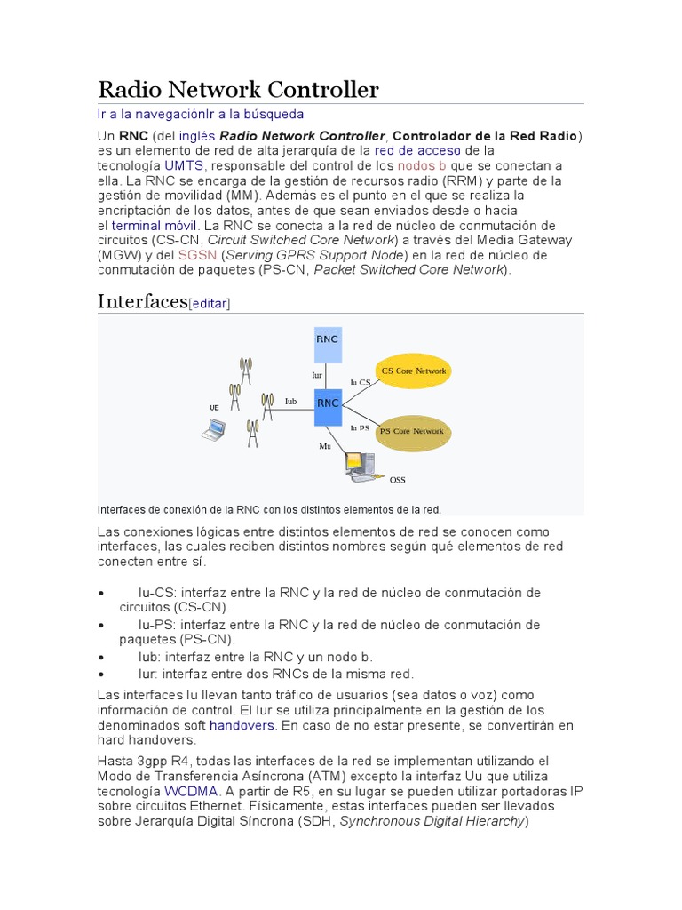 Radio Network Controller IuB | PDF | Estándares de telecomunicaciones | Arquitectura de Computadores