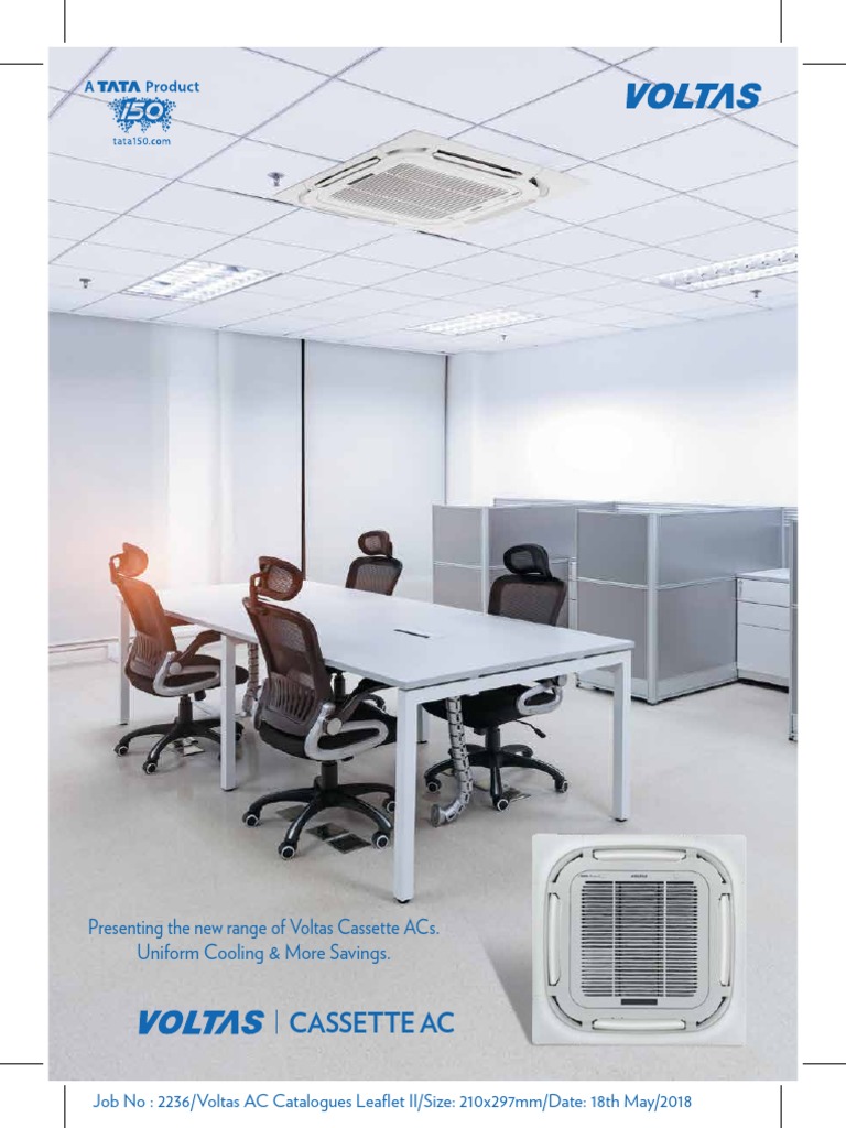 Voltas Cassette AC Catalogue | PDF | Heating, Ventilating, And Air ...