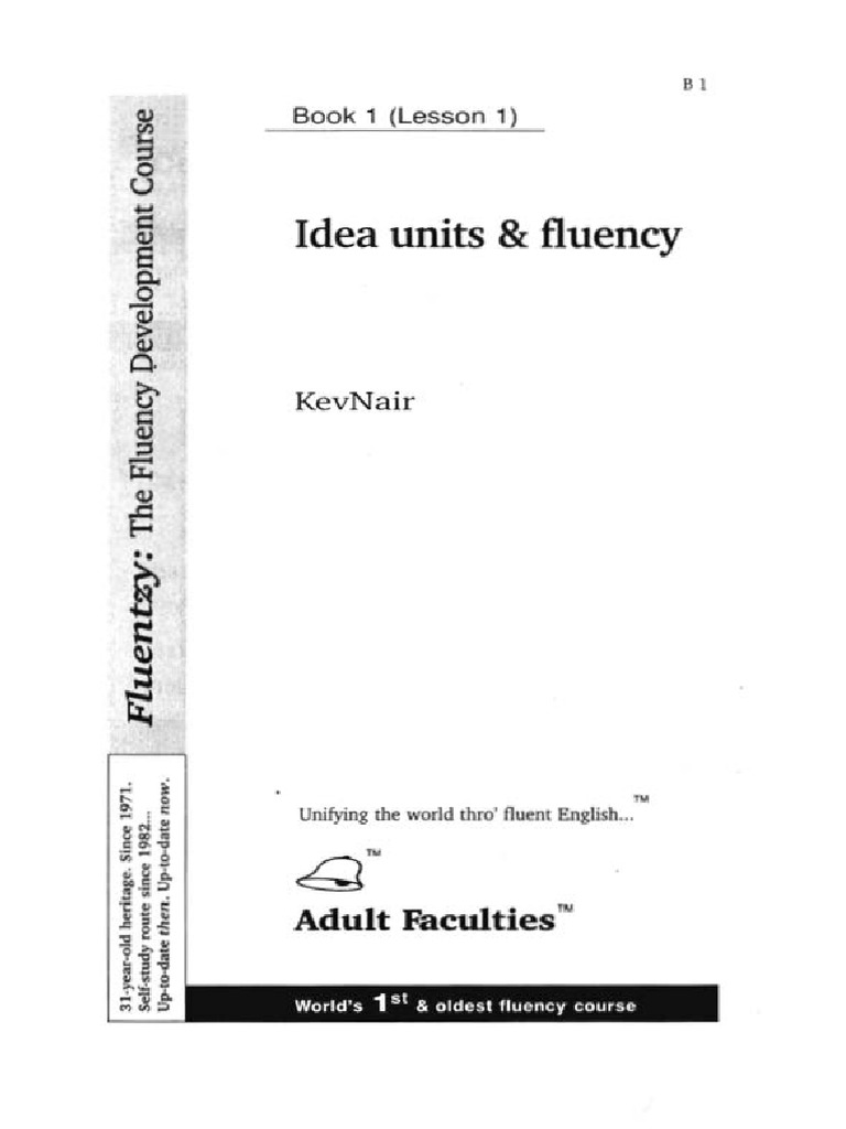 Book 01 - Idea Units and Fluency PDF | PDF | Foreign Language | English ...