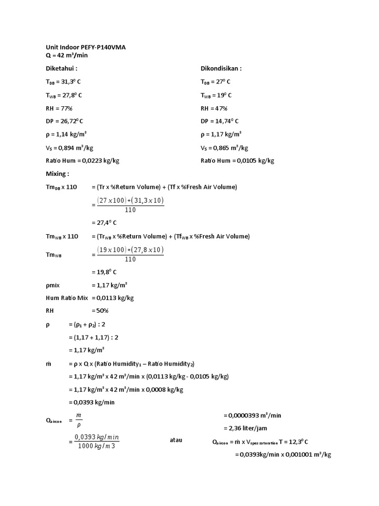 Hasil Perhitungan Air Kondensat | PDF | Teaching Mathematics | Nature