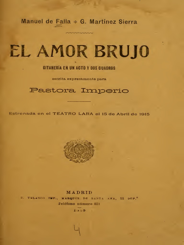 Manuel de Falla. El Amor Brujo PDF | PDF | Religión y creencia