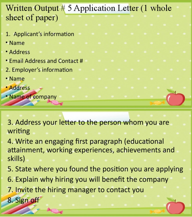 Written Output # 5 Application Letter | PDF