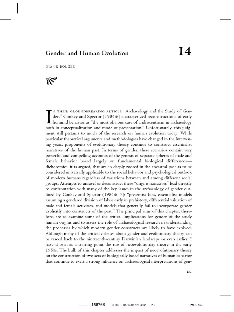 Gender and Human Evolution PDF | PDF | Bipedalism | Anthropology