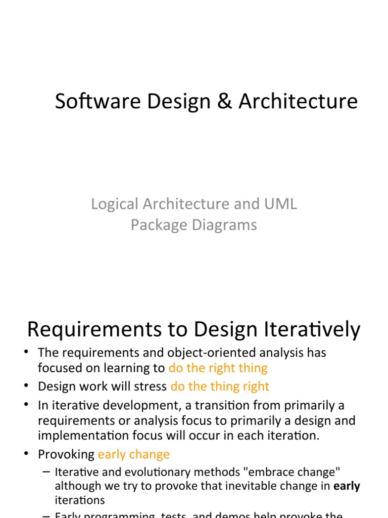 Software Design & Architecture: Logical Architecture and UML Package Diagrams | PDF | Unified ...