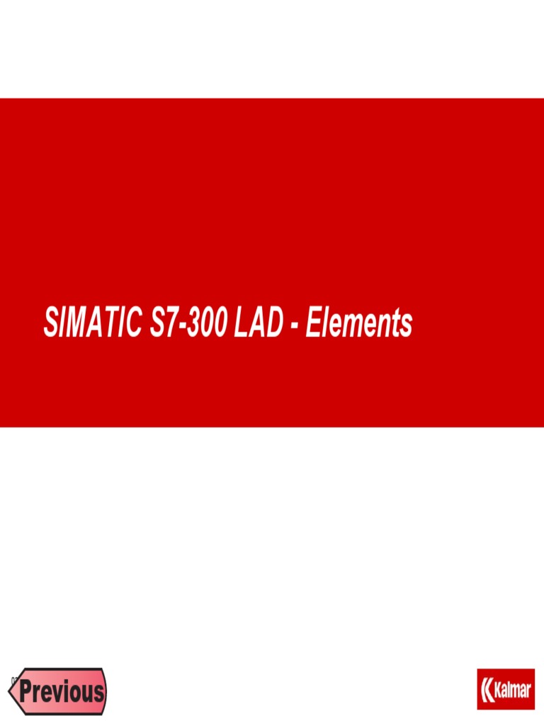 S7-300 LAD Elements | PDF | Programmable Logic Controller | Computer Program