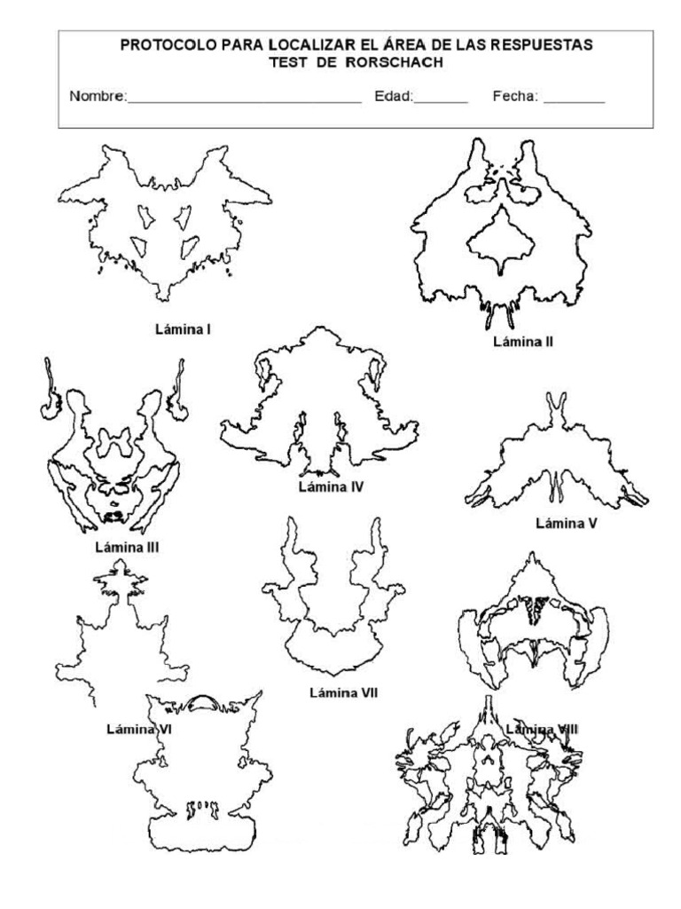 Test de Rorschach - Protocolo de Localizacion | PDF