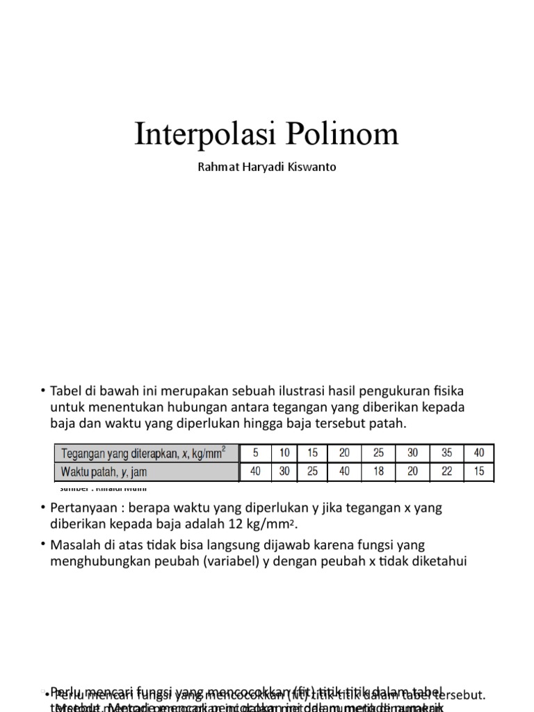 Interpolasi Polinom | PDF | Komputer