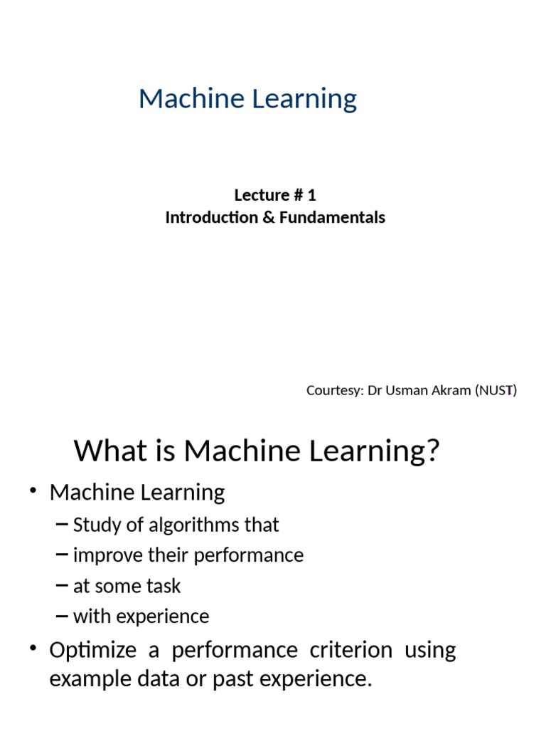 Introduction To Machine Learning | PDF | Machine Learning | Statistical ...