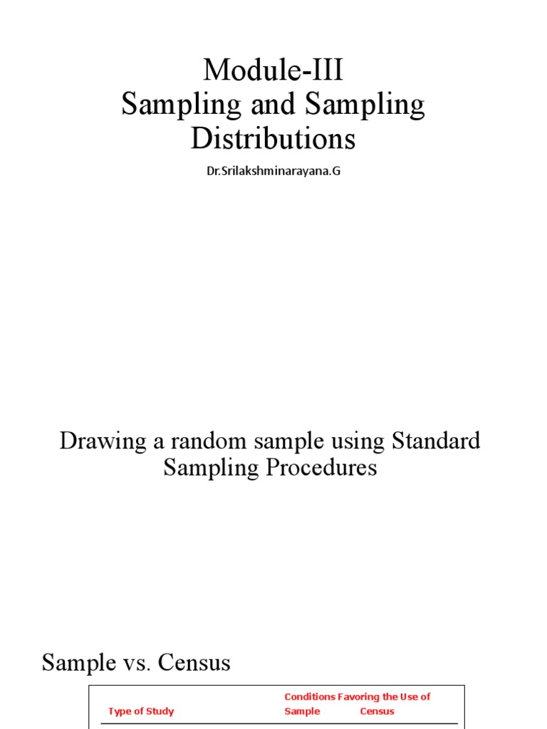 Sampling Techniques and Distributions Guide | PDF | Stratified Sampling ...