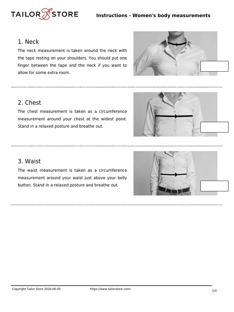 Women's Measurement Guide | PDF | Shoulder | Arm