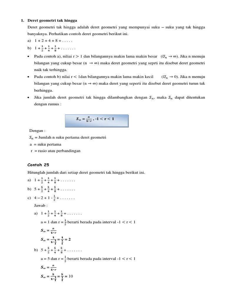 Deret Geometri Tak Hingga | PDF | Metode & Bahan Ajar