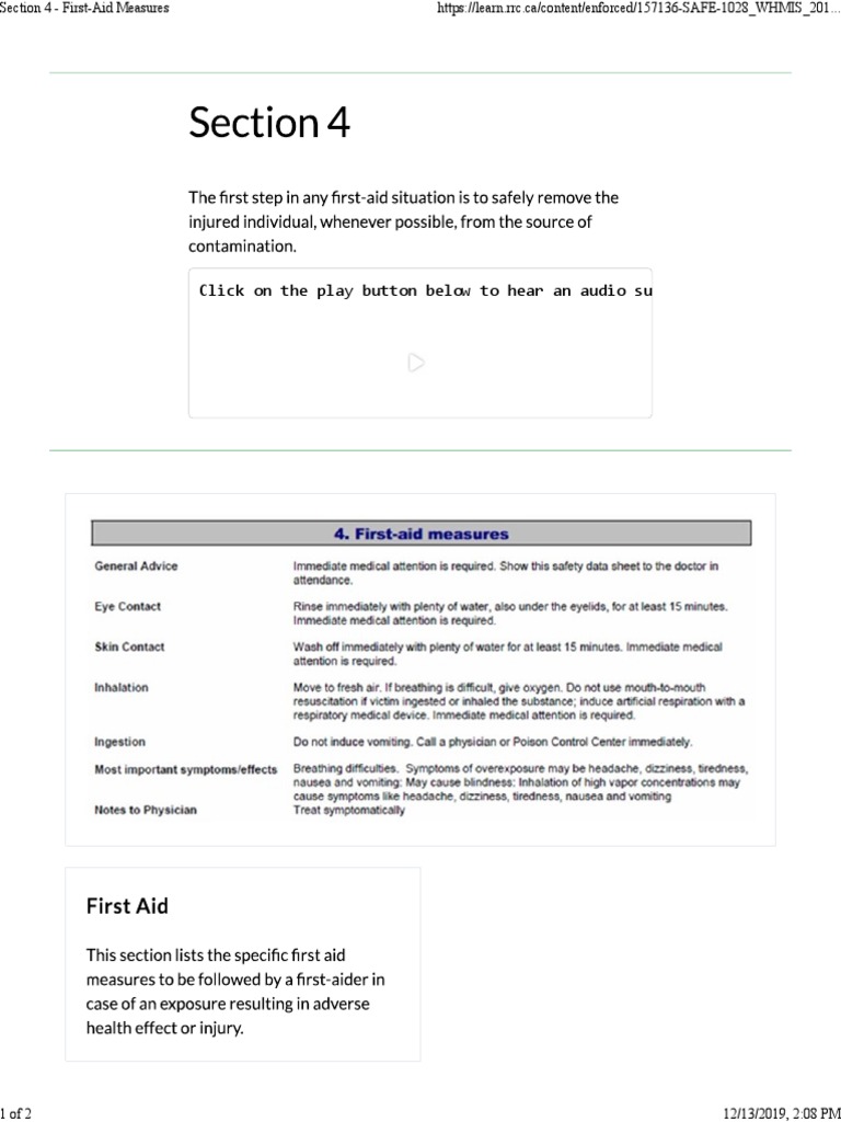 First-Aid Measures Guide | PDF