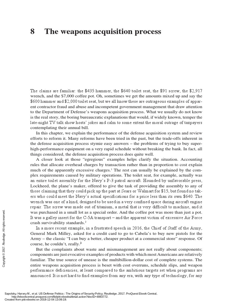 8 The Weapons Acquisition Process | PDF | Fighter Aircraft | Unrest