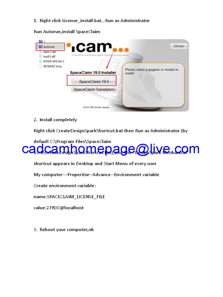 SpaceClaim v19 Installation Guide | PDF | Computers