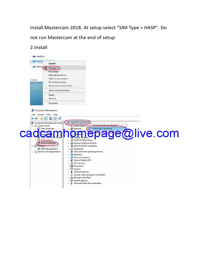 MasterCAM v2018 Installation Guide | PDF | Business | Technology & Engineering