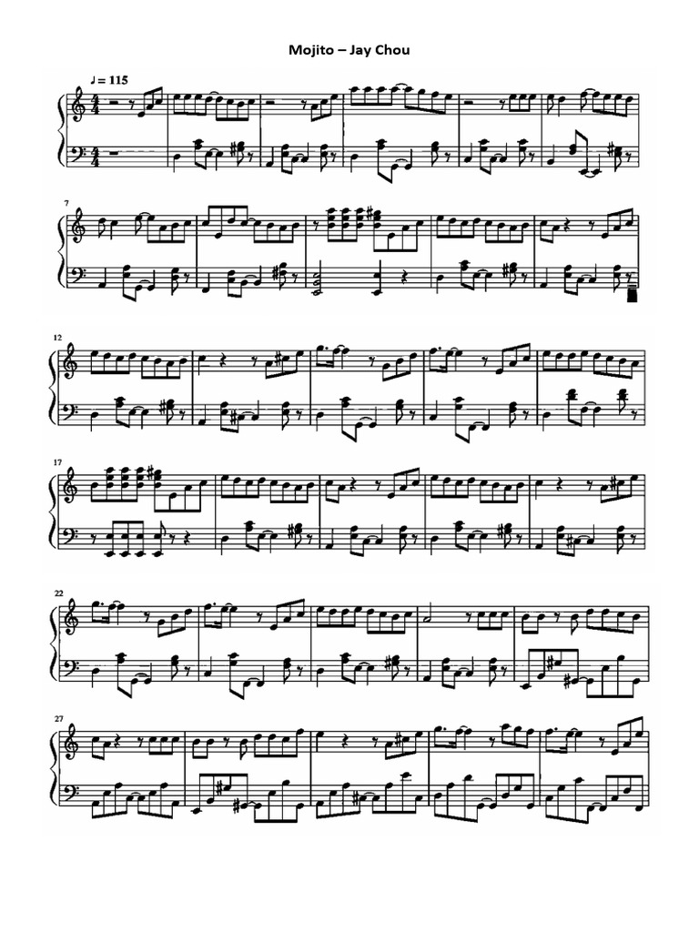 Mojito Jay Chou PDF | PDF