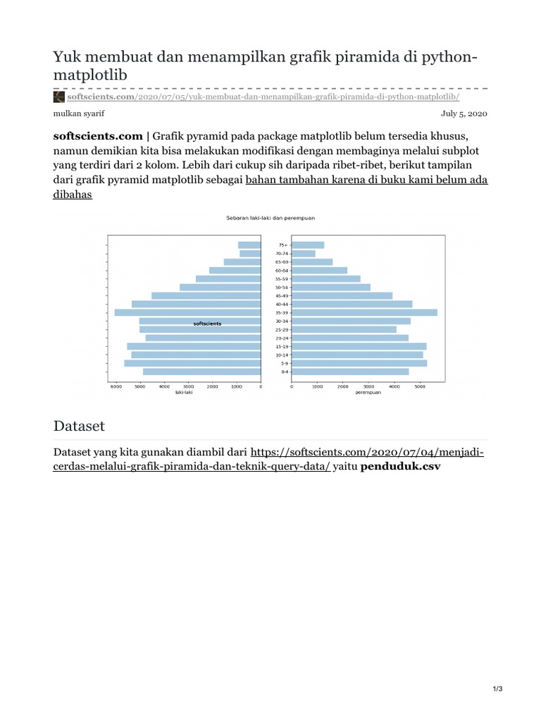 Yuk Membuat Dan Menampilkan Grafik Piramida Di Python-Matplotlib | PDF