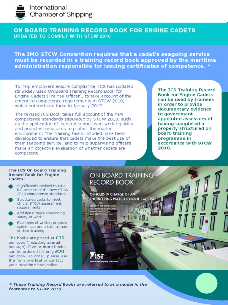 On Board Training Record Book For Engine Cadets PDF | PDF | Business