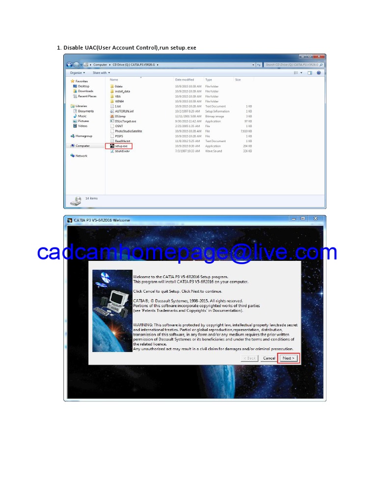 CATIA V5-6R2015 (V5R25) Installation Guide | PDF