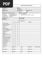 Generator Weekly Check List | PDF