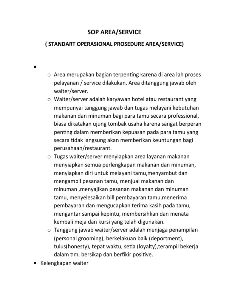 Sop Area | PDF