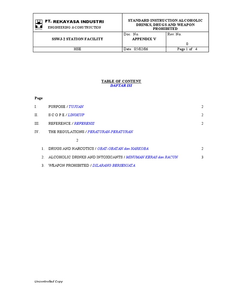 Sop-4 Alcohol &drugs | PDF | Social Aspects Of Psychoactive Drugs | Drugs