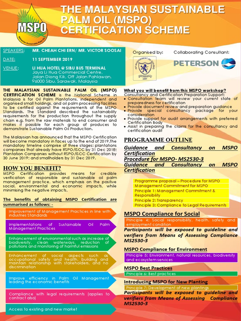 Brochure 11.9.2019 Guidance On Mspo Certification 1 PDF | PDF ...