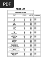 PGI Rates | PDF | Medical Specialties | Biochemistry