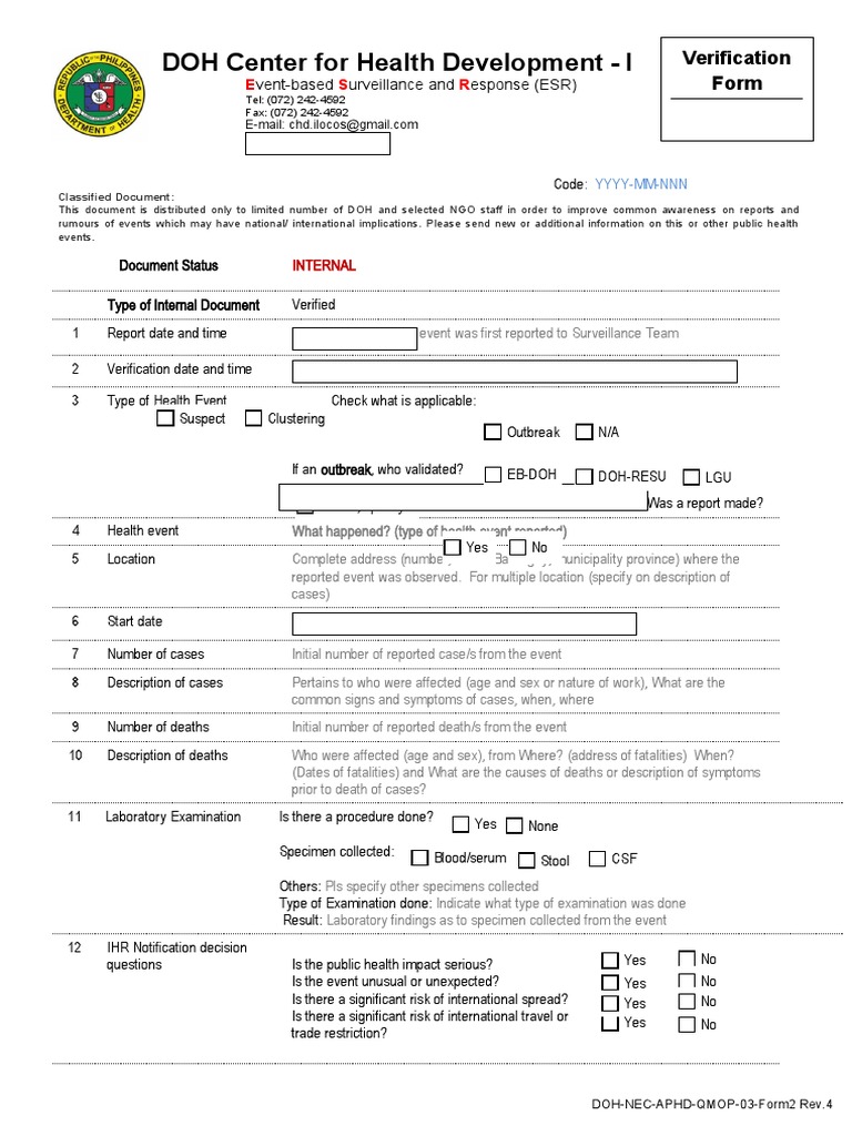 ESR Verification Form | PDF | Business | Wellness