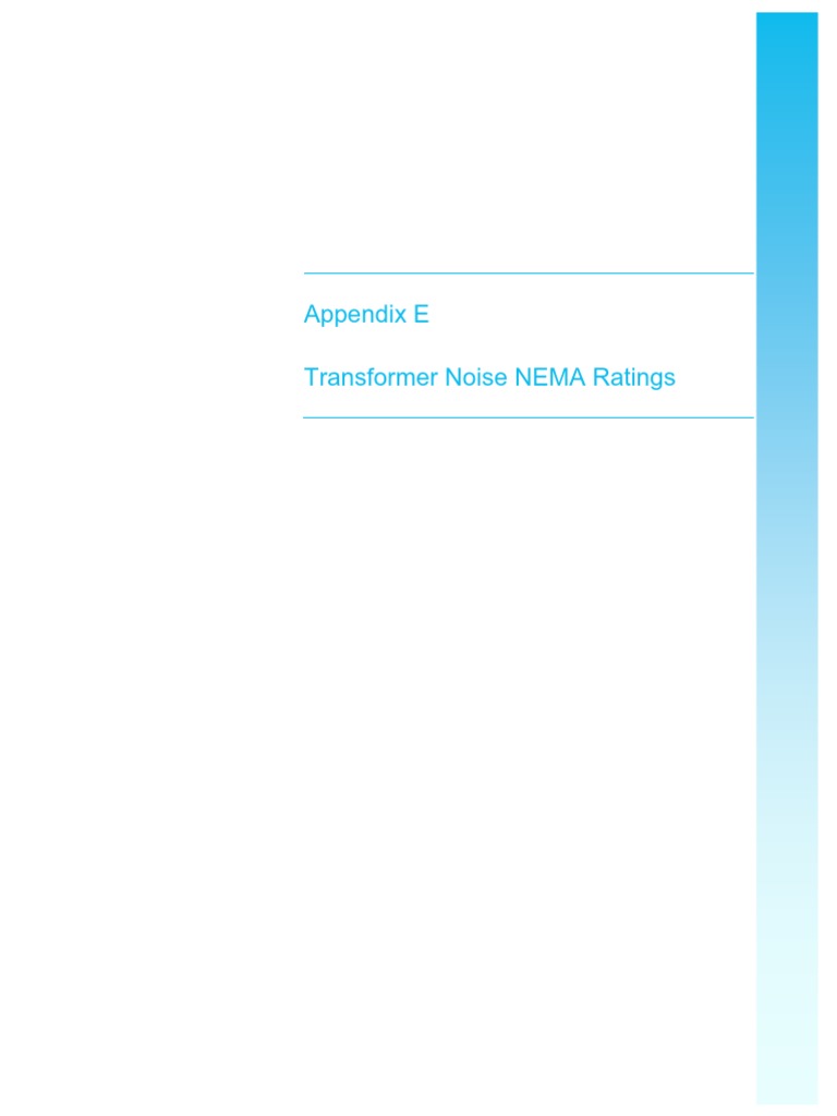 Transformer Noise NEMA Ratings | PDF | Electronics | Applied And ...