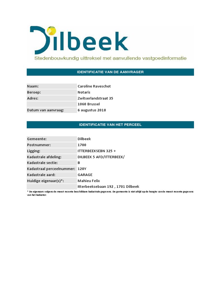 Stedenbouwkundig Uittreksel | PDF