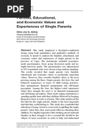 Lived Experiences of Solo Parents A Case Study | PDF | Psychological Resilience | Parenting