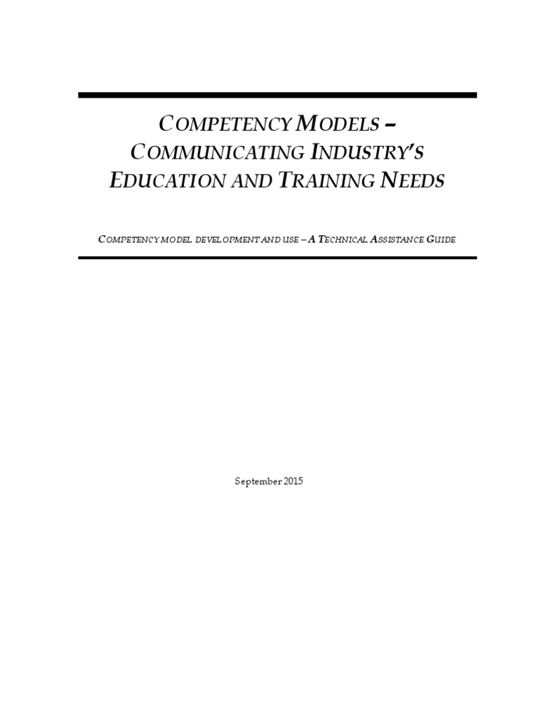 Competency Model PDF | Download Free PDF | Apprenticeship | Competence ...
