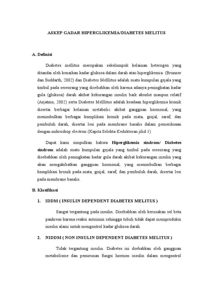 Askep Gadar Hiperglikemia | PDF