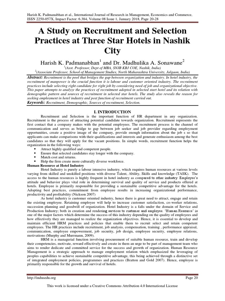 A Study On Recruitment and Selection Pra PDF | PDF | Human Resource ...