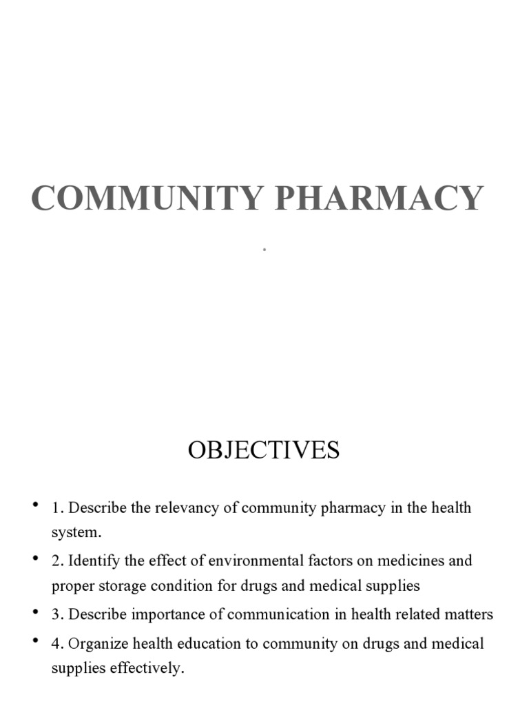 Community Pharmacy | PDF | Pharmacy | Medical Prescription